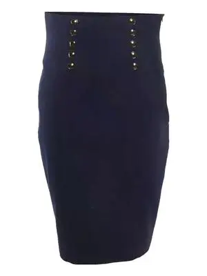 Burberry High-waist Pencil Midi Skirt - Blue