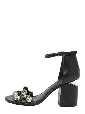 ALEXANDER WANG Alexander Wang Abby Crystal-Embellished Leather Sandals