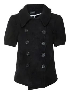 JOSEPH Iris Double-breasted Jacket With Corduroy Texture - Black