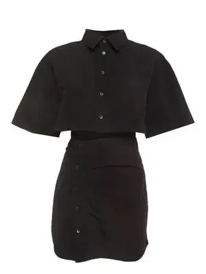 Jacquemus Crepe Twisted Mini Dress - Black