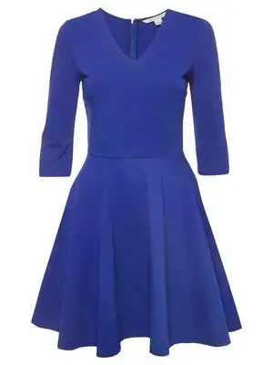 Diane Von Furstenberg Jeannie Flared V-neck Dress - Blue