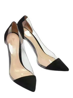 GIANVITO ROSSI Plexi Pointed-toe Pumps - White