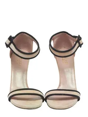 Gucci Suede Two-tone Ankle-strap Sandals - Neutrals