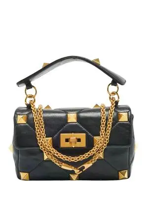 Valentino Garavani Roman Stud-embellished Shoulder Bag - Black
