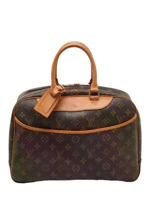 LOUIS VUITTON 2002 Deauville Monogram Handbag - Brown