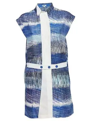 Kenzo Abstract Print Mini Shirt Dress - Blue