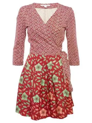 Diane Von Furstenberg Jewel Wrap Dress - Red