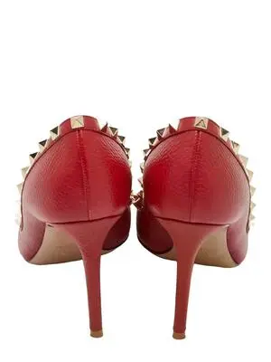 Valentino Garavani Rockstud Pointed-toe Pumps - Red