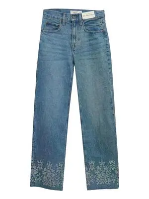 ABERCROMBIE Abercrombie & Fitch 90's Relaxed Embroidered Straight Leg Jeans