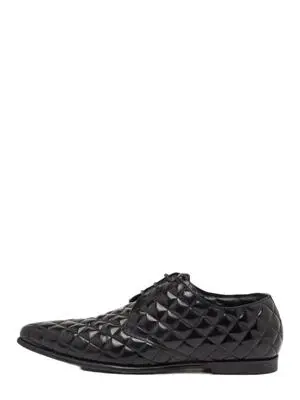 Dolce & Gabbana Quilted Leather Derby Shoes - Black