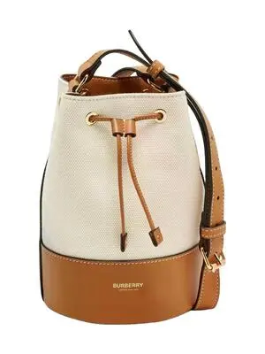 Burberry Canvas Leather Bucket Bag - Neutrals