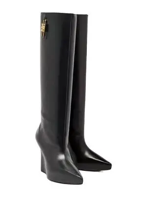Givenchy Shark Lock Wedge Boots - Black