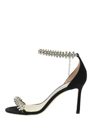 JIMMY CHOO Shiloh Crystal-embellished Stiletto Sandals - Black