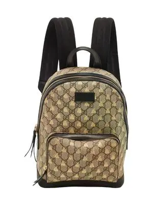 Gucci Gg Supreme Bees Backpack - Neutrals