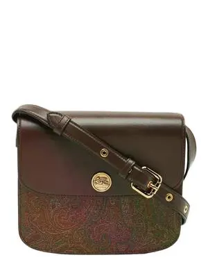 Etro Paisley-print Leather Shoulder Bag - Brown