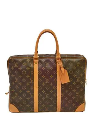 LOUIS VUITTON Monogram Porte Documents Briefcase - Brown