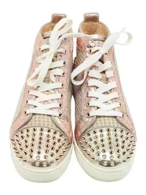 CHRISTIAN LOUBOUTIN Orlato Sequin Sneakers - Silver