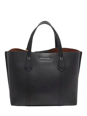 Tory Burch Perry Leather Tote Bag - Black