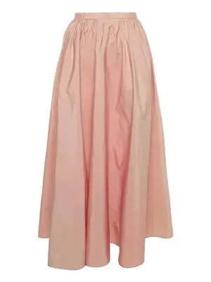 Red Valentino Gathered Crepe Maxi Skirt - Pink