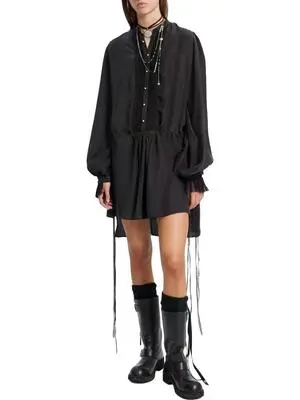 ANN DEMEULEMEESTER Ann Demeulemeester Ruffled Silk Mini Dress