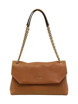 Prada Calf Leather Shoulder Bag - Brown