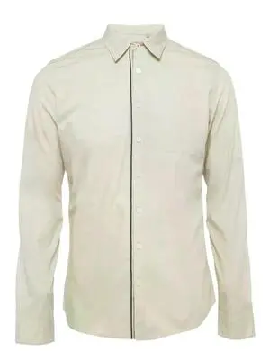 Burberry Piped-trim Chest-pocket Shirt - Grey