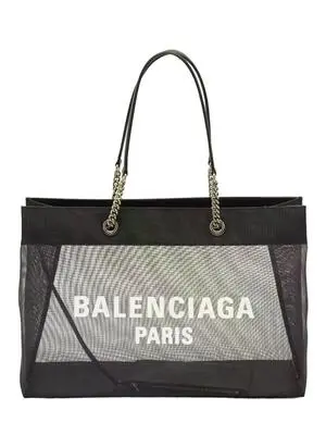 Balenciaga Large Duty Free Mesh Tote Bag - Black