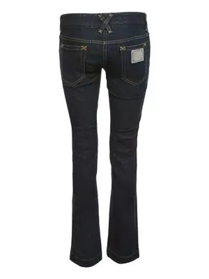 Dolce & Gabbana Logo Plaque Flared Jeans - Blue
