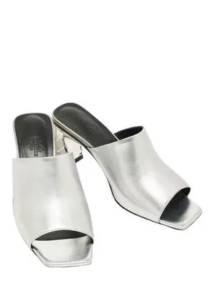 Hermès Kylie Leather Sandals - Silver