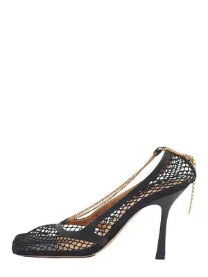 Bottega Veneta Stretch Mesh Square Toe Pumps - Black