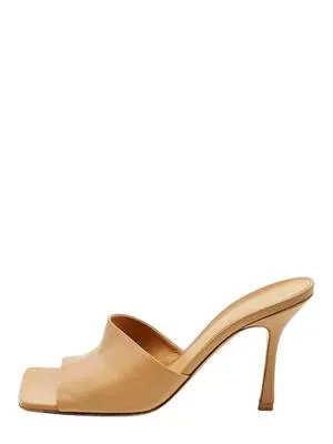 Bottega Veneta Lido Square-toe Sandals - Brown