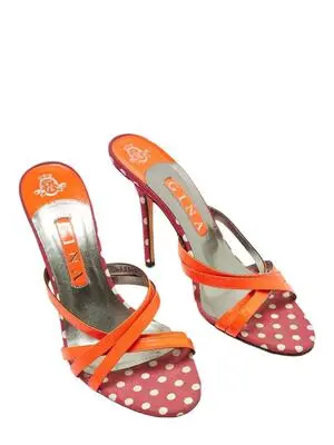 GINA Criss-cross Strap Sandals - Red