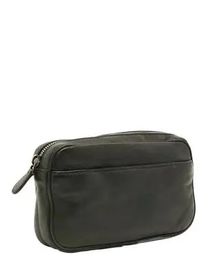 Bottega Veneta Convertible Leather Clutch - Black