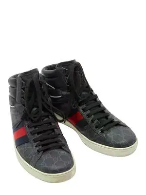 Gucci Ace Gg High-top Sneakers - Black