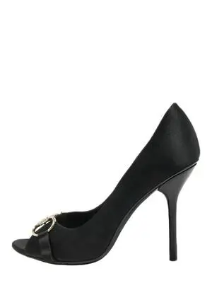 Gucci Horsebit Peep-toe Pumps - Black