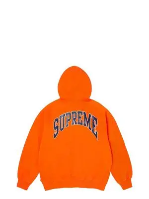 Supreme Cracked Raglan Hoodie - Orange