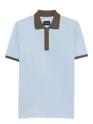 Kiton Contrast-trim Short-sleeves Polo Shirt - Blue