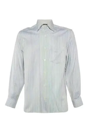 Ermenegildo Zegna Striped Long-sleeve Shirt - Blue