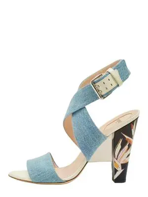 FENDI Fendi Flora Detail Ankle-Wrap Sandals