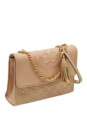 Tory Burch Medium Fleming Quilted Shoulder Bag - Neutrals