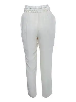 Roberto Cavalli Chiffon Cropped Trousers - Neutrals
