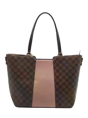 LOUIS VUITTON 2017 Jersey Magnolia Damier Ebene Tote Bag - Brown