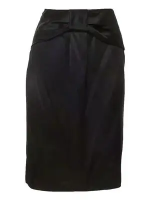 Dolce & Gabbana Satin Bow Accent Mini Skirt - Black