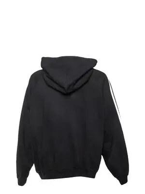 Balenciaga X Adidas Logo Embroidered Hoodie - Black