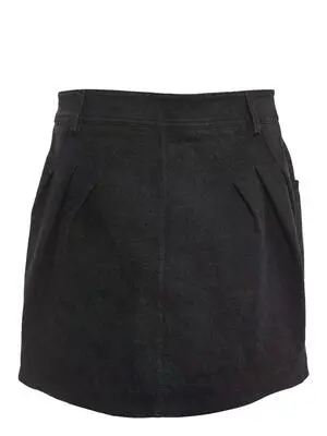 Dior Pleated Denim Mini Skirt - Grey