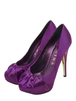 GINA Clair Hoodie Platform Pumps - Purple