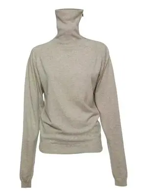 BARBARA BUI Barbara Bui Grey Knit Turtleneck Sweater With Side Zip