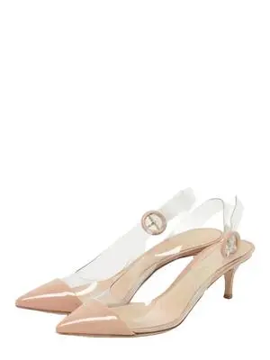 GIANVITO ROSSI Alice Slingback Pumps - Neutrals