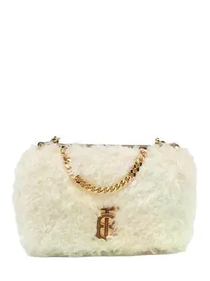 Burberry Lola Shearling Top Handle Bag - Neutrals