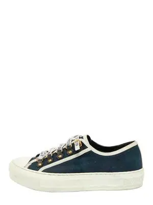 Dior Navy Canvas Walk'n' Sneakers - Blue